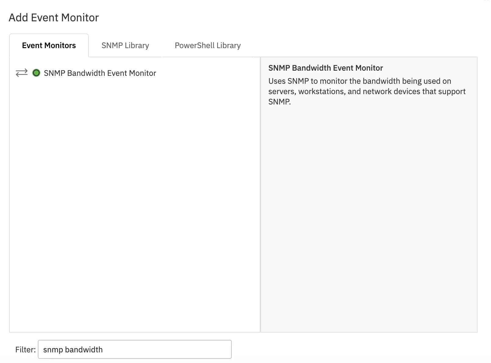 SNMP Bandwidth Event Monitor | FrameFlow